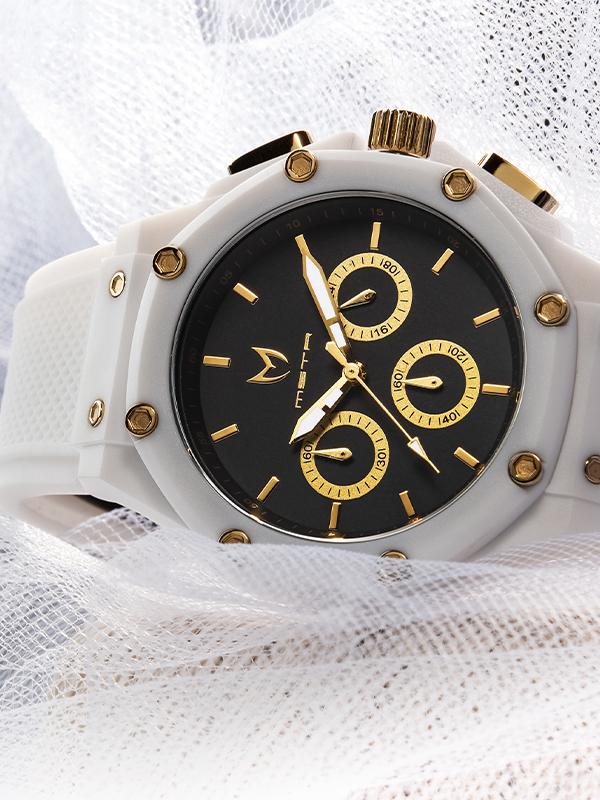 Ambassador X Watch : White | Black Face | Rubber Band (AX117RB ...