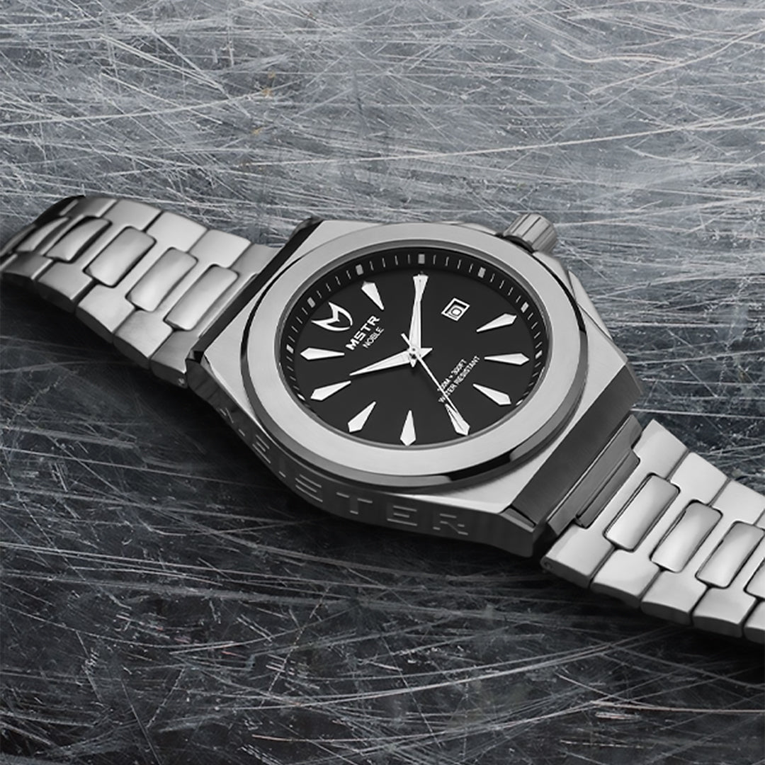 NO117SS - NOBLE BRUSHED SILVER WATCH - Meister Watches