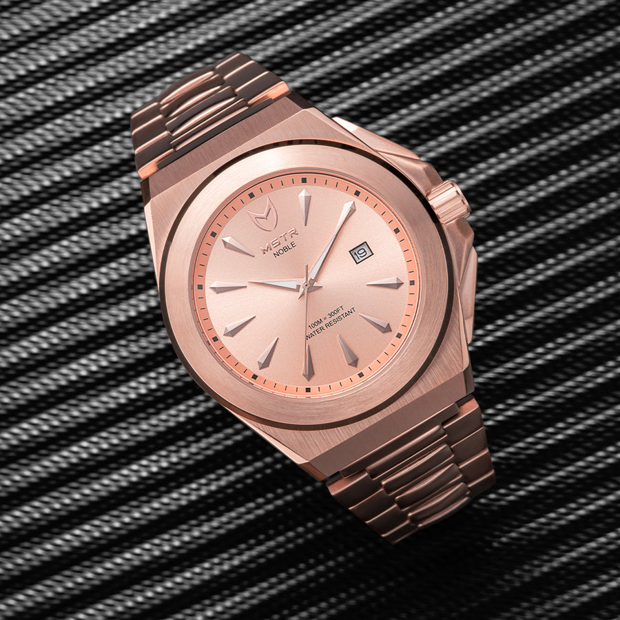 NO119SS - NOBLE ROSE GOLD BRUSHED WATCH – MSTR
